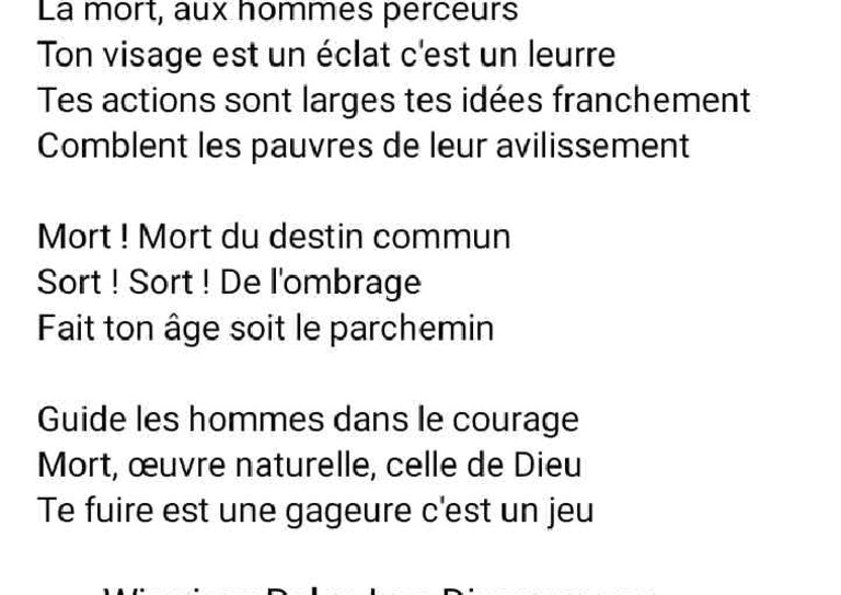 la mort poème | PDF