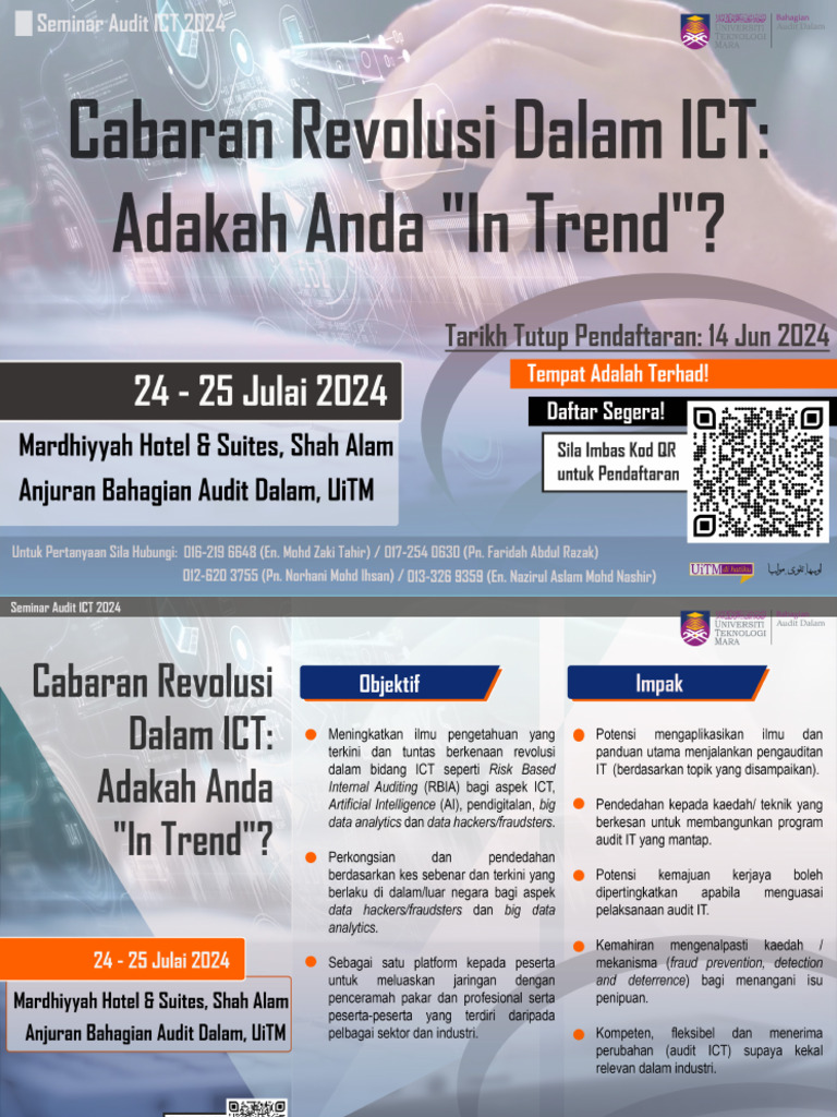 Brosur Seminar Audit ICT 2024 | PDF