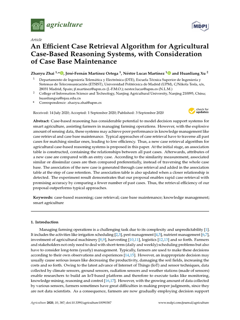 Efficient Case Retrieval in Agri-CBR Systems | PDF | Database Index