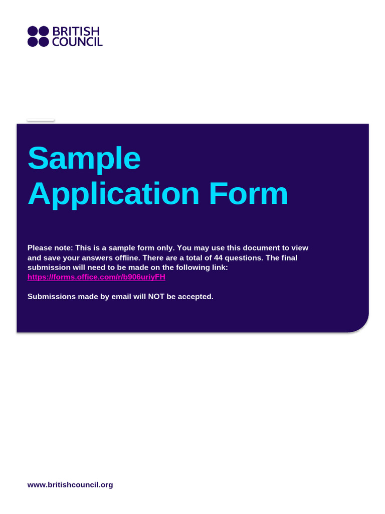 Pakistan-Uk New Perspectives Sample Application Form TM Draft v4 | PDF ...