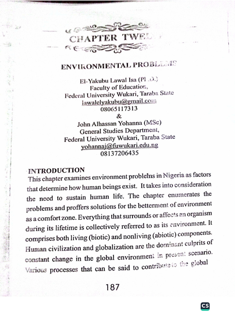 GST 203 (Environmental Problem) | PDF