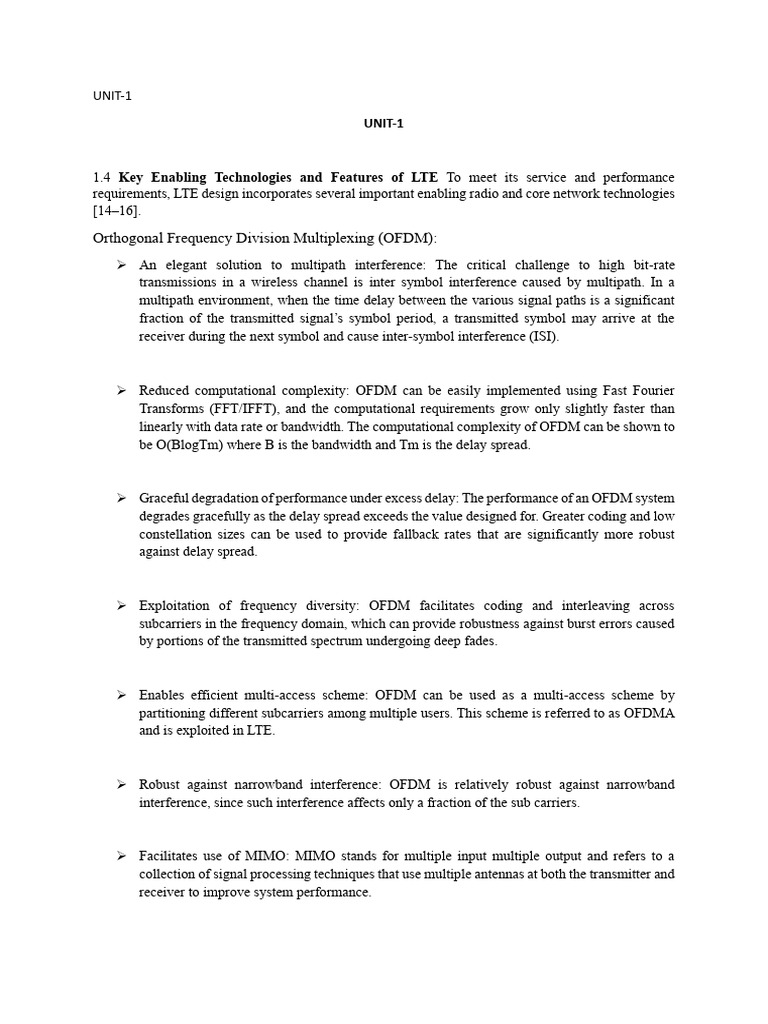 Unit 1 | PDF | Orthogonal Frequency Division Multiplexing | Mimo