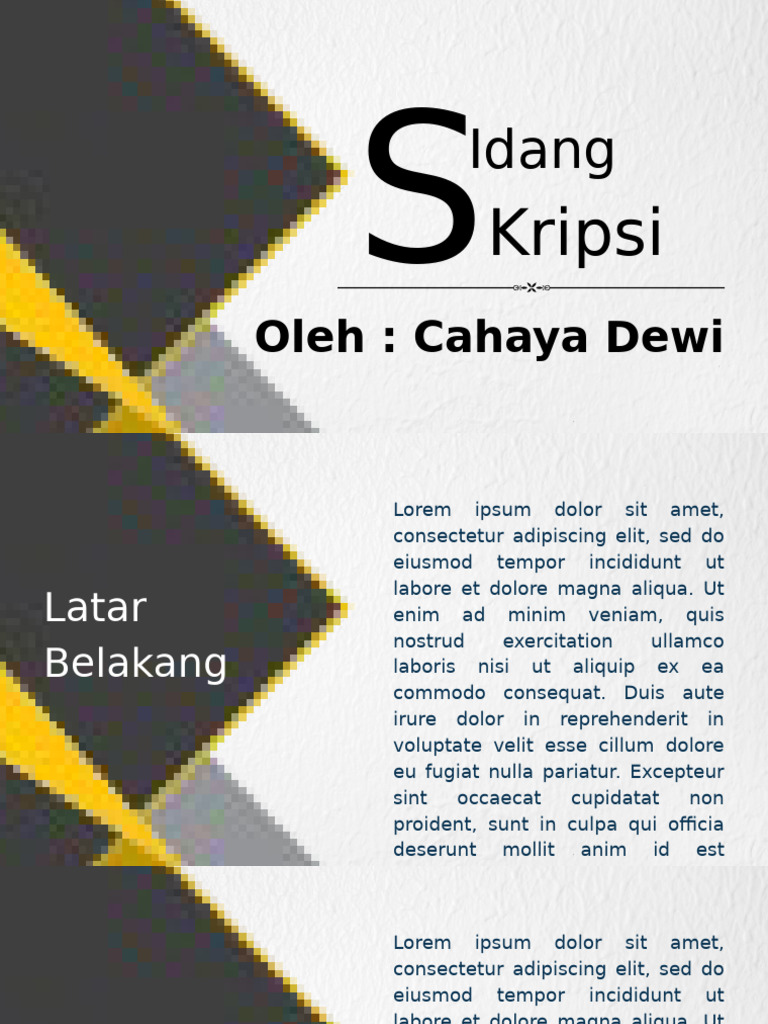Putih Hitam Kuning Formal Sederhana Sidang Skripsi Presentasi (1) | PDF