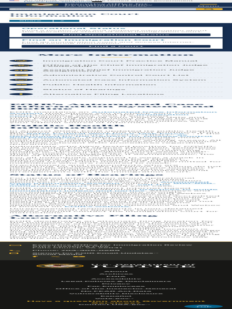 Executive Office For Immigration Review Immigration Court Information ...