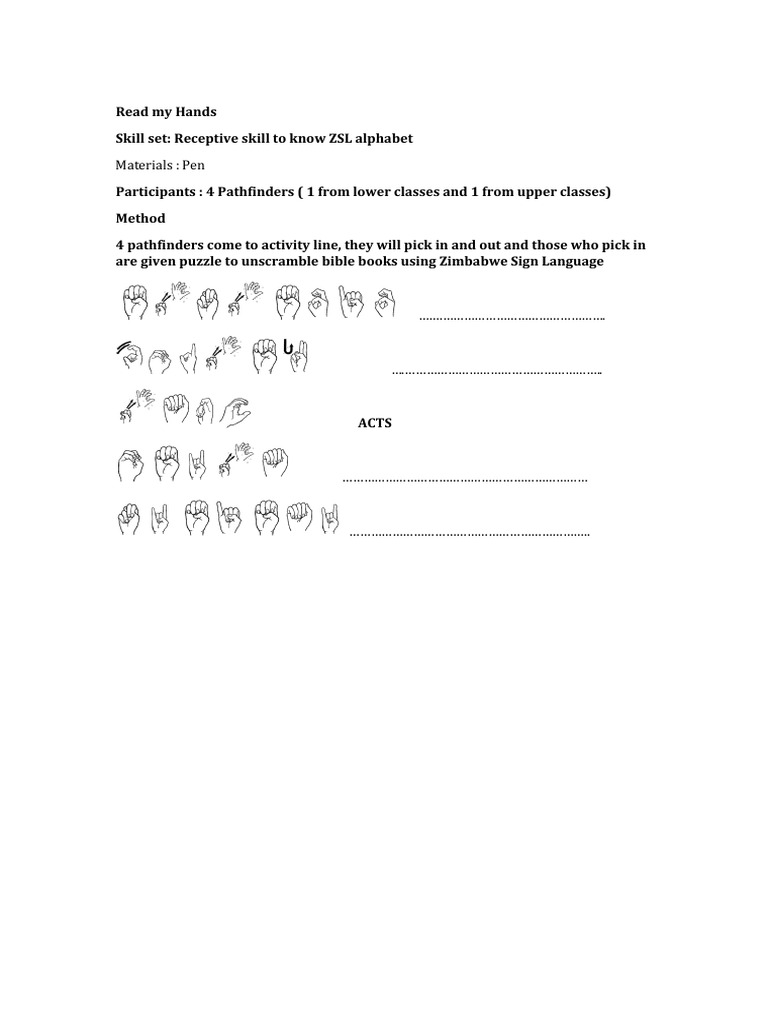 Read My Hands - Club Practice | PDF