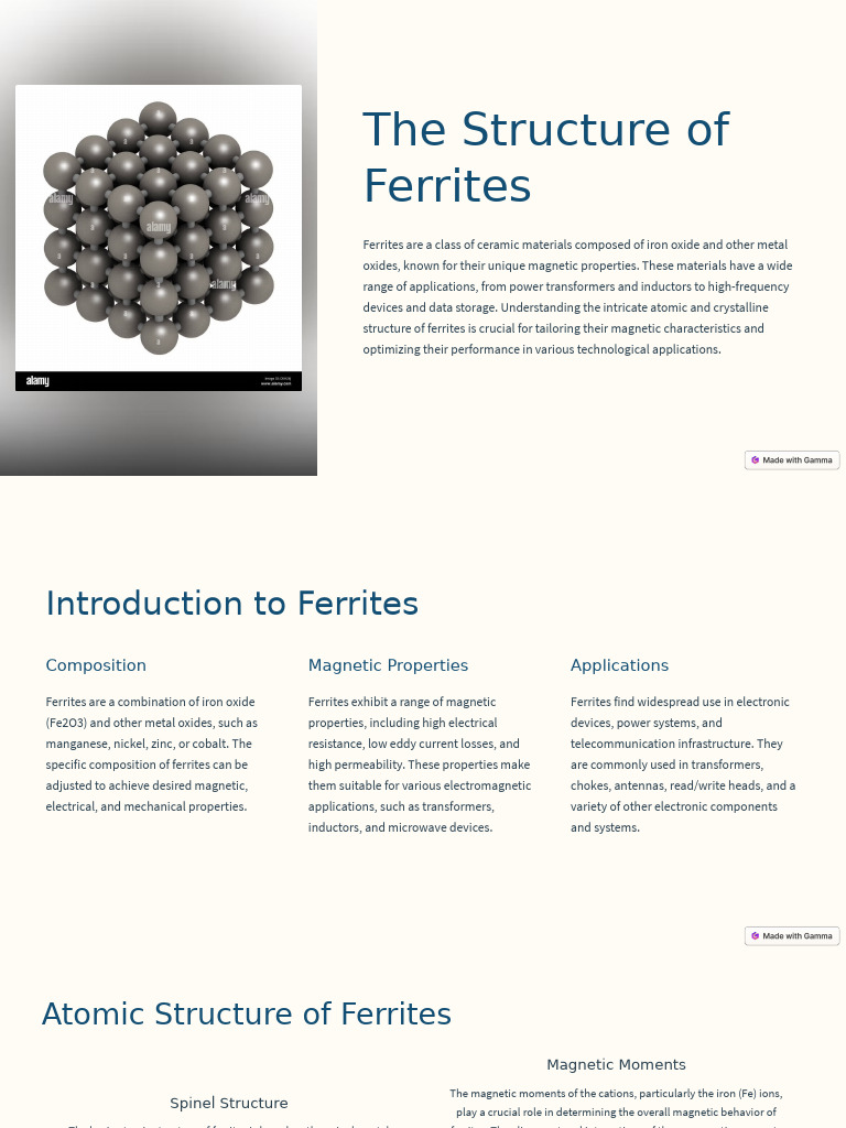 The-Structure-of-Ferrites | PDF | Crystal Structure | Magnetism