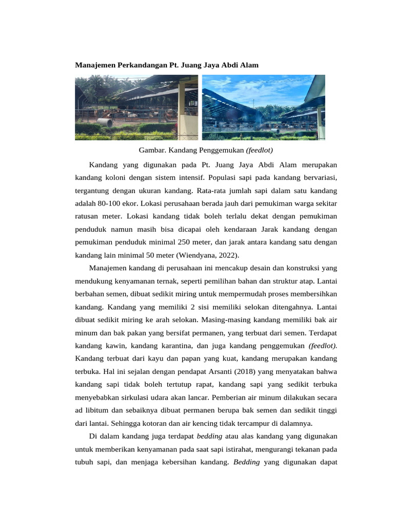 Manajemen Kandang FADIA | PDF