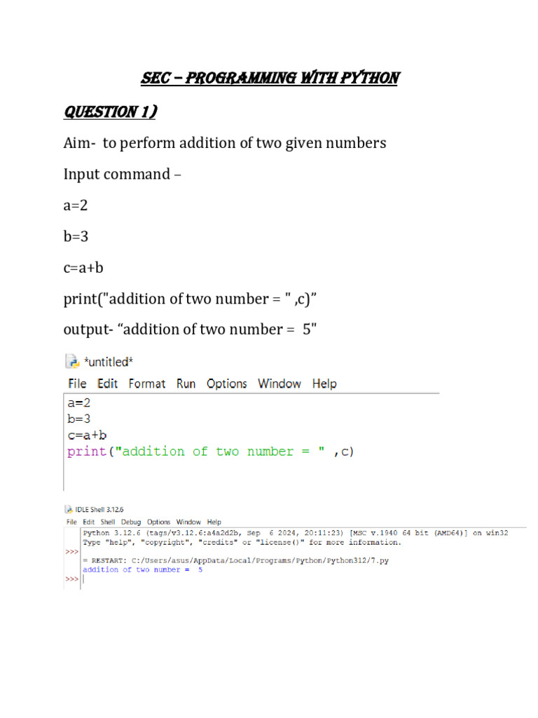Sec assignment 1 | PDF