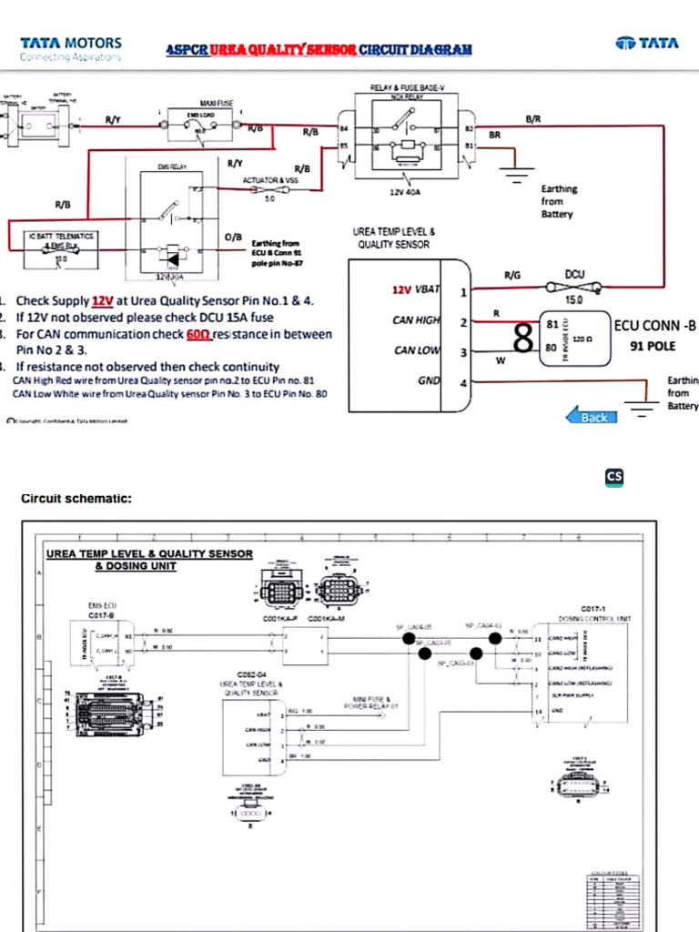Tata Bus Ac Urea Quality Sensor | PDF