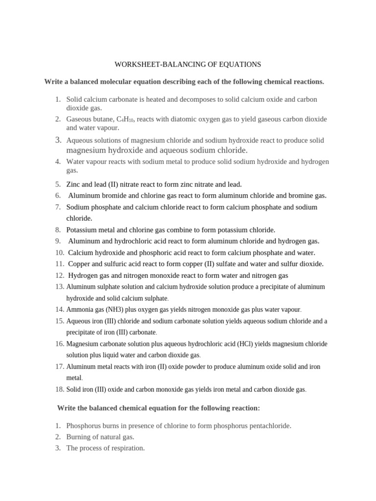 BALANCING_WORD_EQUATIONS 2 | PDF