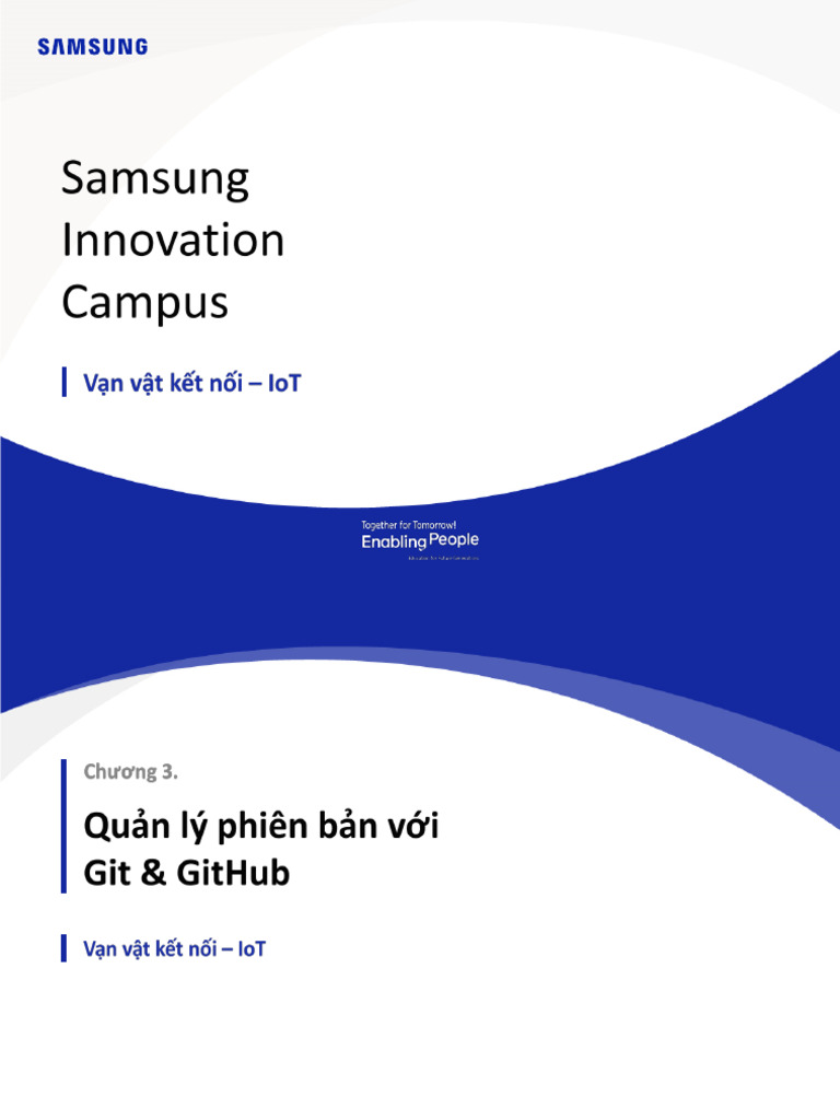 PTIT - IoT - Chapter 3. Version Control With Git - GitHub - v1.0 | PDF