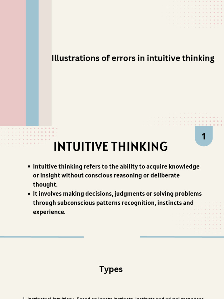 Illustrations of Errors in Intuitive Thinking - 20241028 - 231845 - 0000 | PDF | Heuristic | Thought