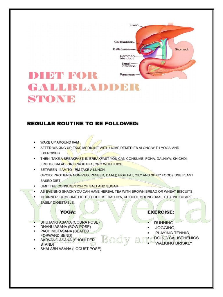 Diet and Exercise For Gall Bladder | PDF | Foods | Avocado