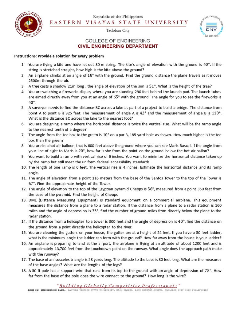 Assignment no.10 -Miscellaneous | PDF | Triangle | Area