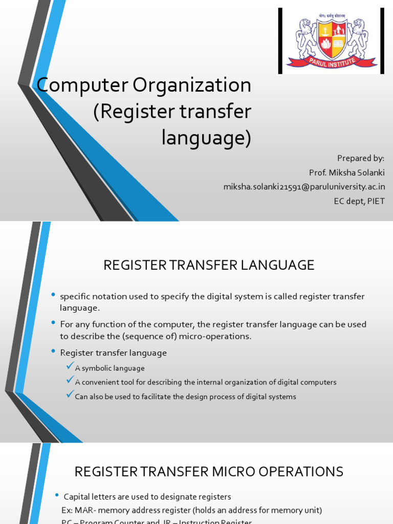 Register Transfer Language | PDF | Computer Data Storage | Input/Output