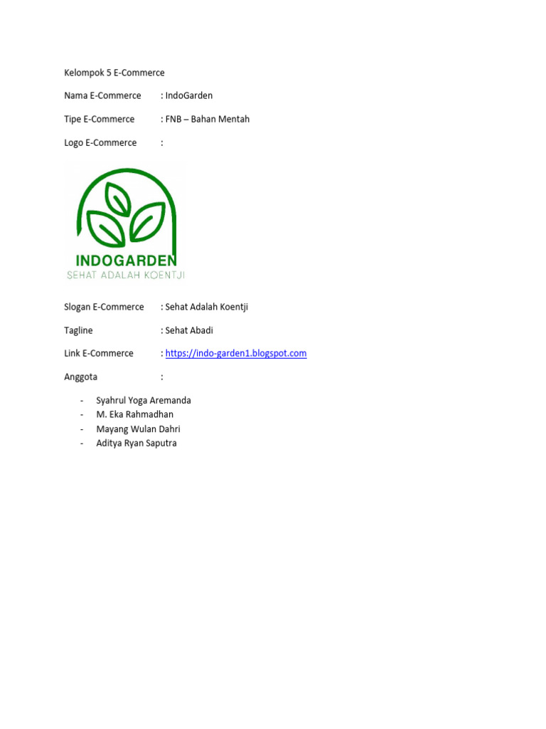 Kelompok 5 E-Commerce (FNB) | PDF