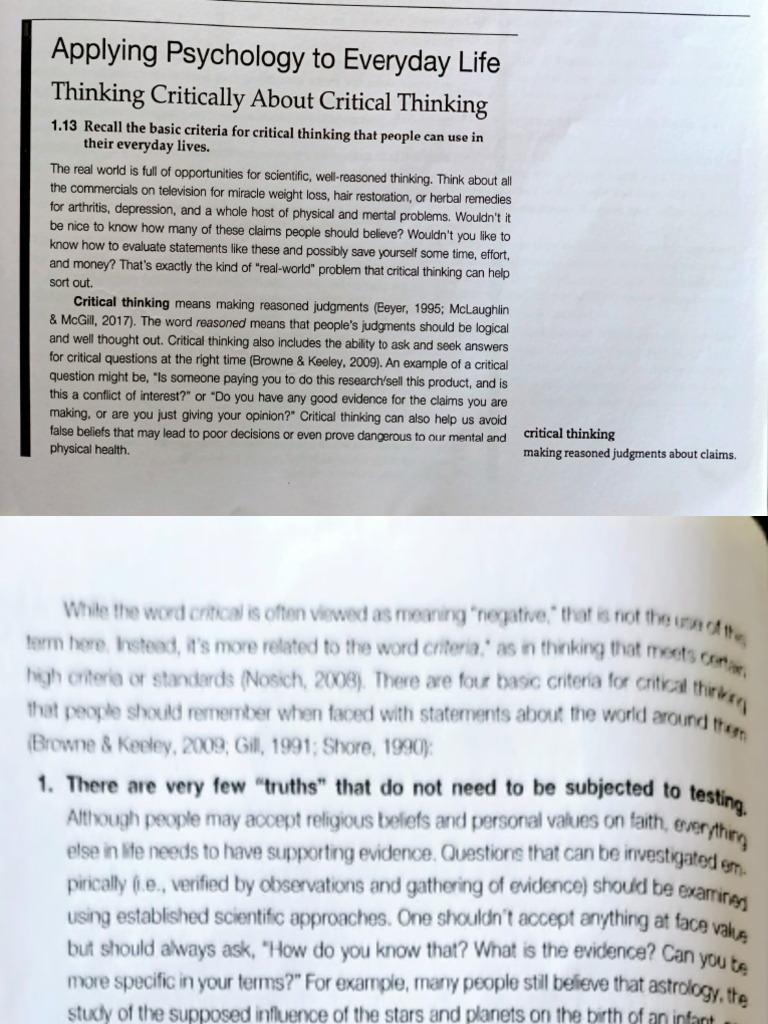 Critical Thinking | PDF | Thought | Critical Thinking