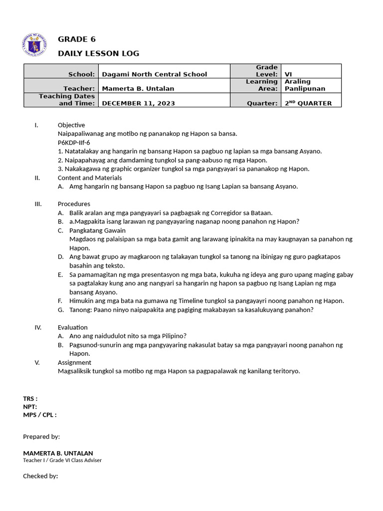Grade 6 Ap Mameng | PDF