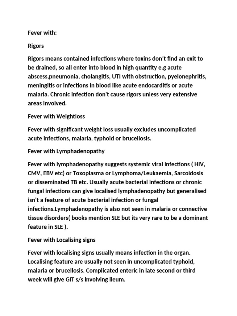 Fever Evaluation Pdf Infection Fever