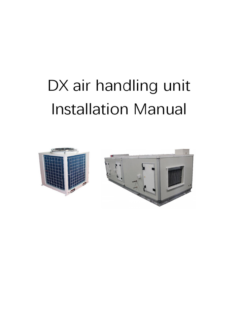 DX Air Handling Unit Installation Manual | PDF | Pipe (Fluid Conveyance ...