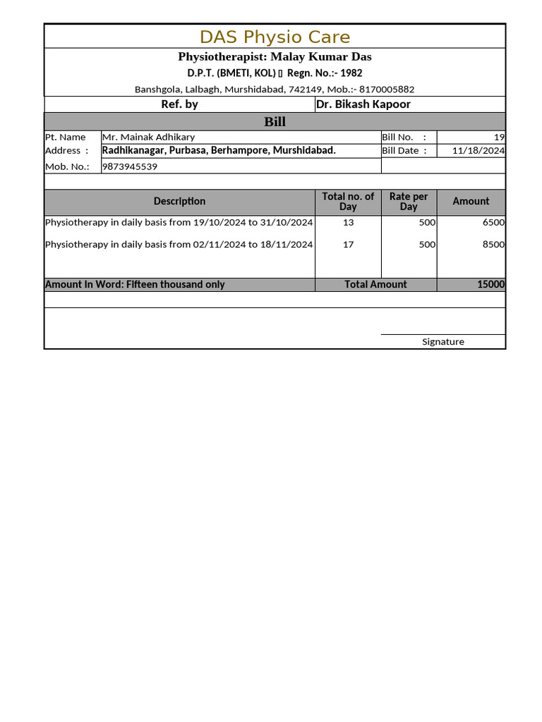 Therapy Bill1 | PDF