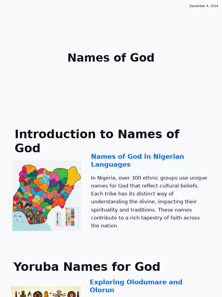 Names of God | PDF | Names Of God | God