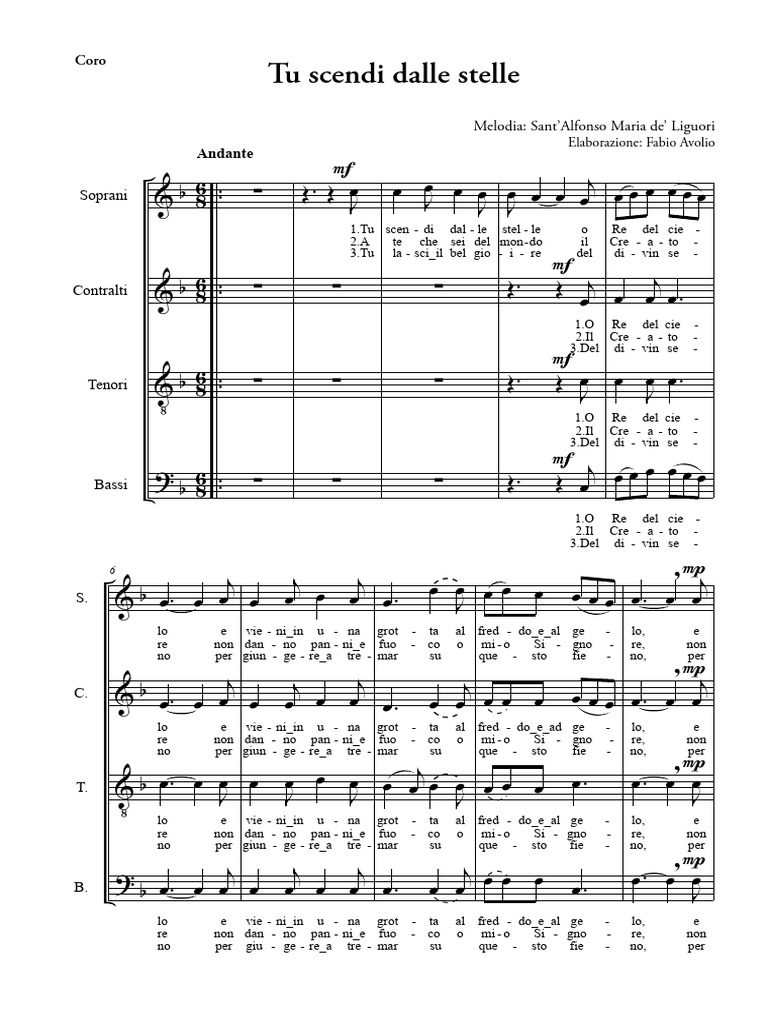 Tu Scendi Dalle Stelle | PDF