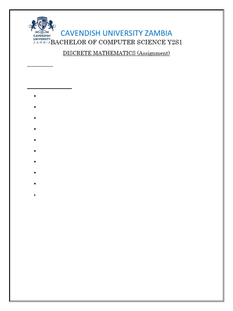 Discrete Math Assignment1 | PDF | Numbers | Mathematics
