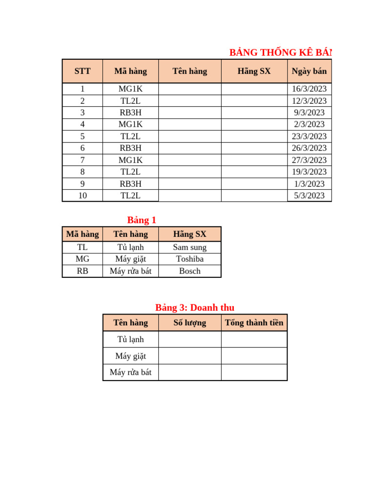 On Tap Excel - Khung Bai-Gui SV | PDF