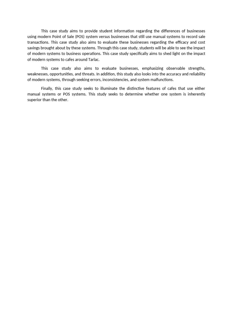 This Case Study Aims To Provide Student Information Regarding The ...