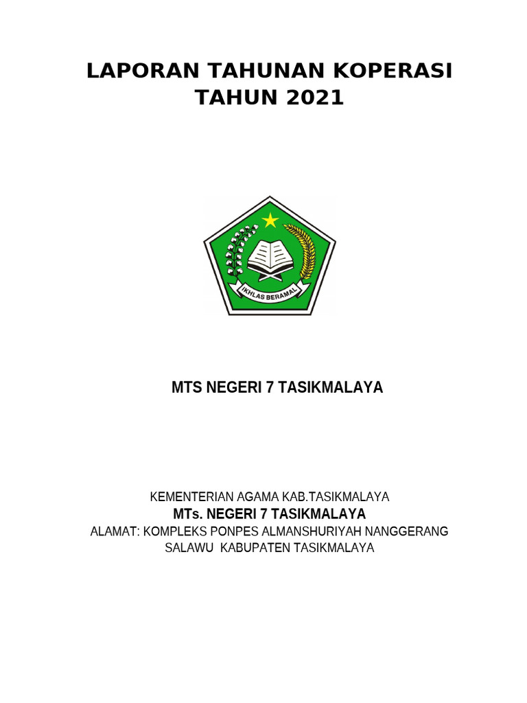 Laporan Tahunan Koperasi | PDF