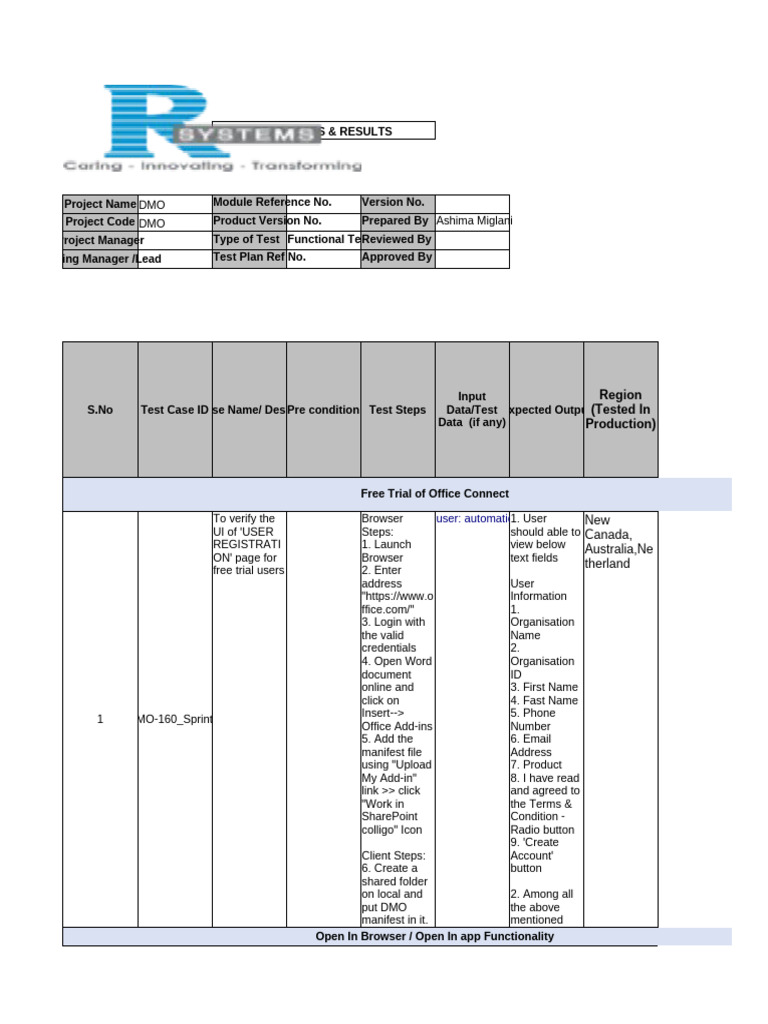 Regression Execution_AN Sprint 75_DMO | PDF | Password | Computer File