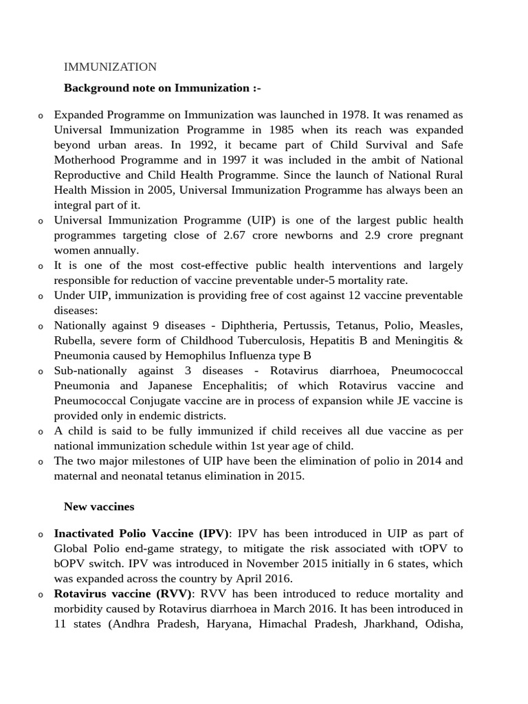 Immunization | PDF | Medicine | Immunology