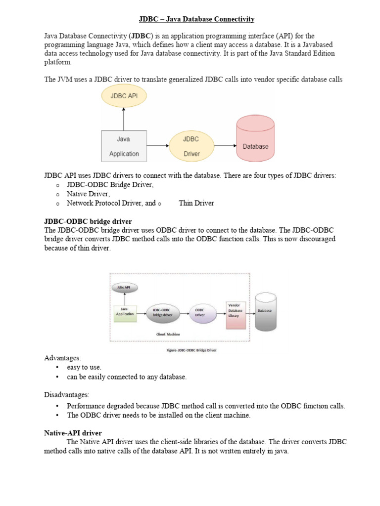 JDBC | PDF | Computing | Computer Programming