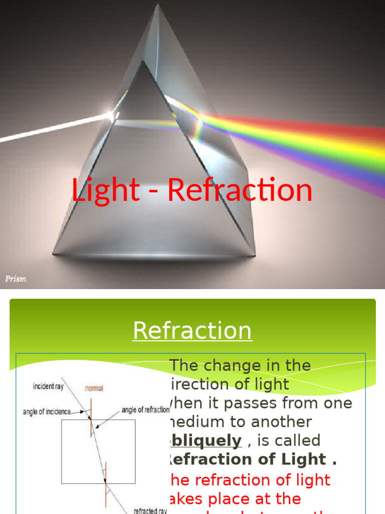 Refraction and Lens | PDF | Refraction | Optics