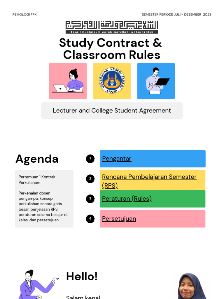 Study Contract & Classroom Rules | PDF