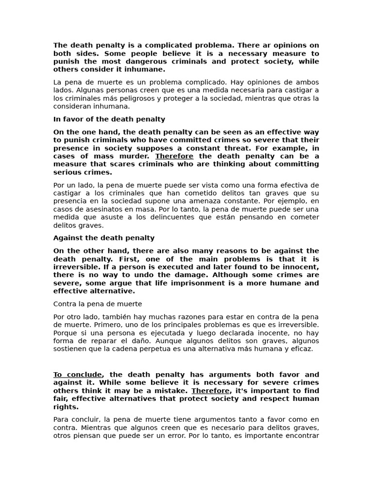 The Death Penalty Is A Complicated Problema | PDF | Capital Punishment ...