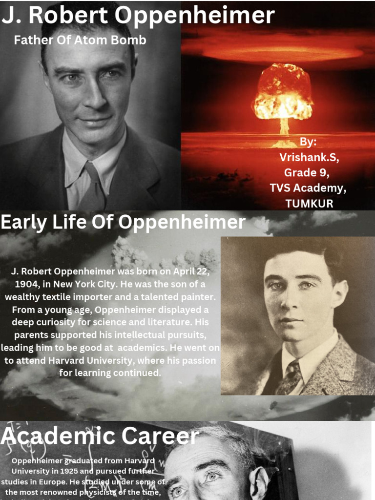 J Robert Oppenheimer | PDF | Manhattan Project | Physics