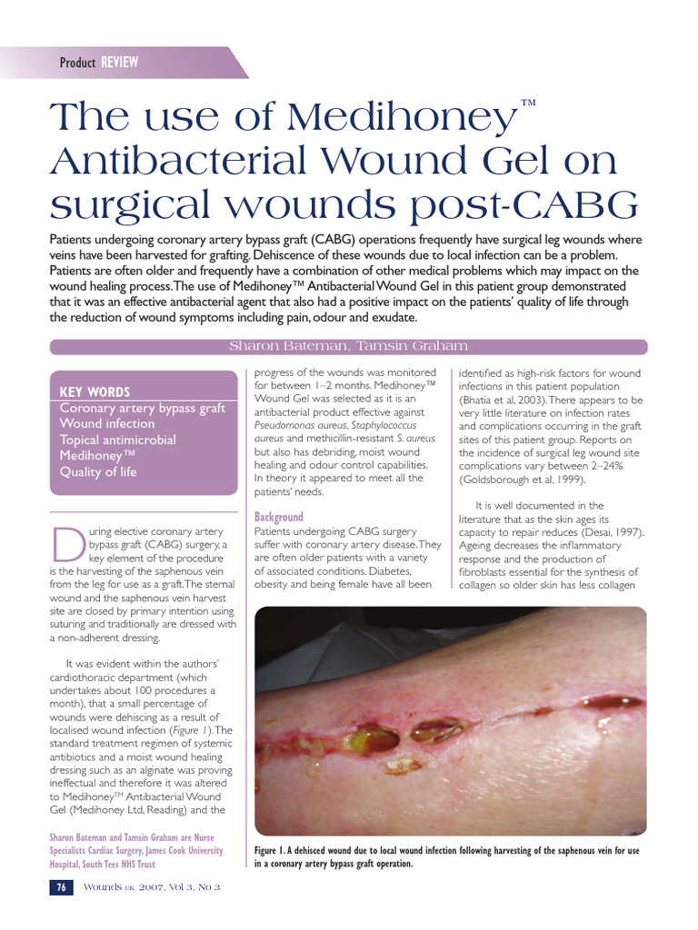 Bateman - Surgical Wunds CABG | PDF | Wound | Coronary Artery Bypass ...