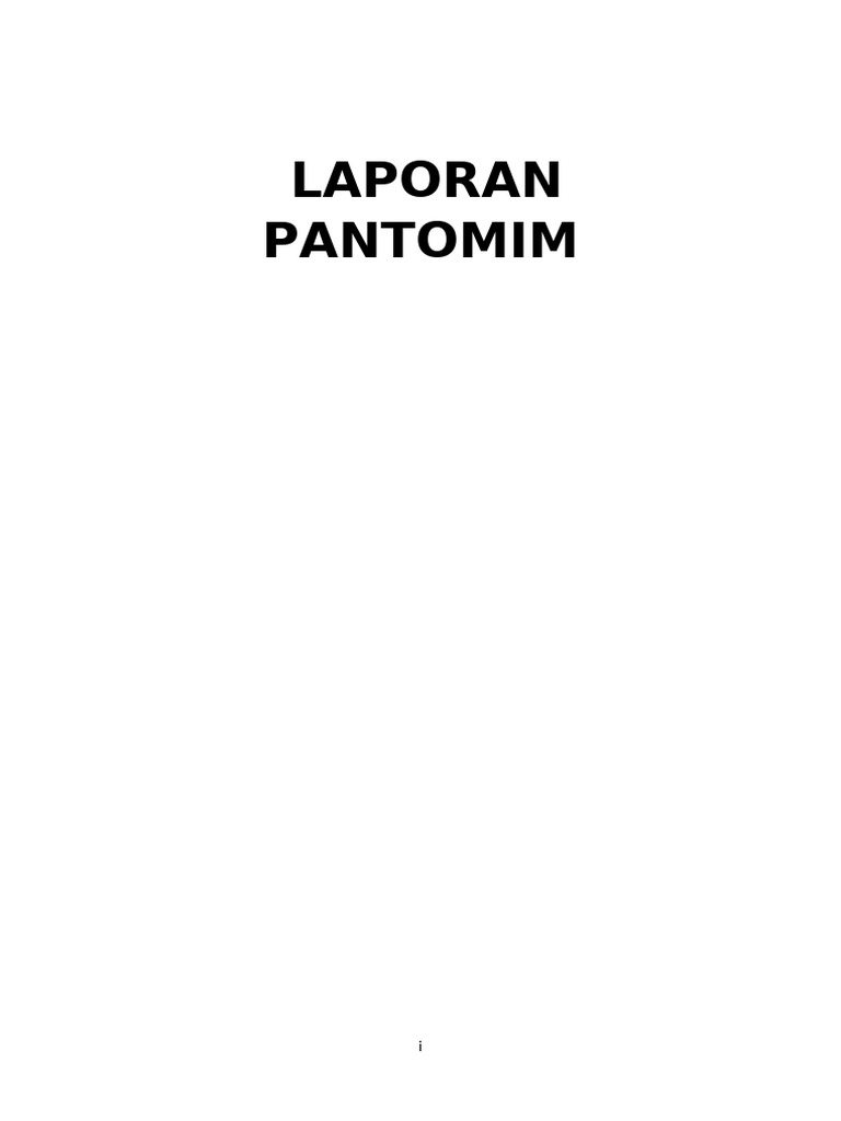 Laporan Pantomim Mala | PDF