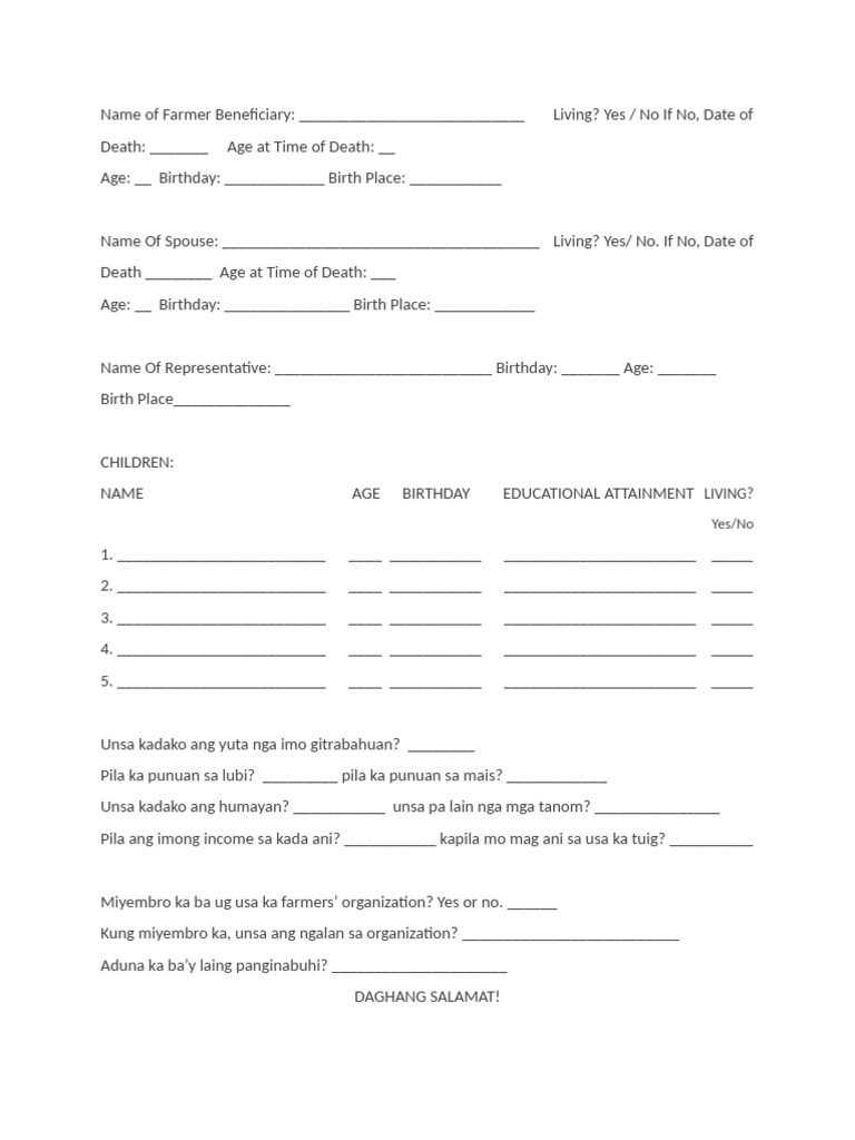 Interview Form | PDF