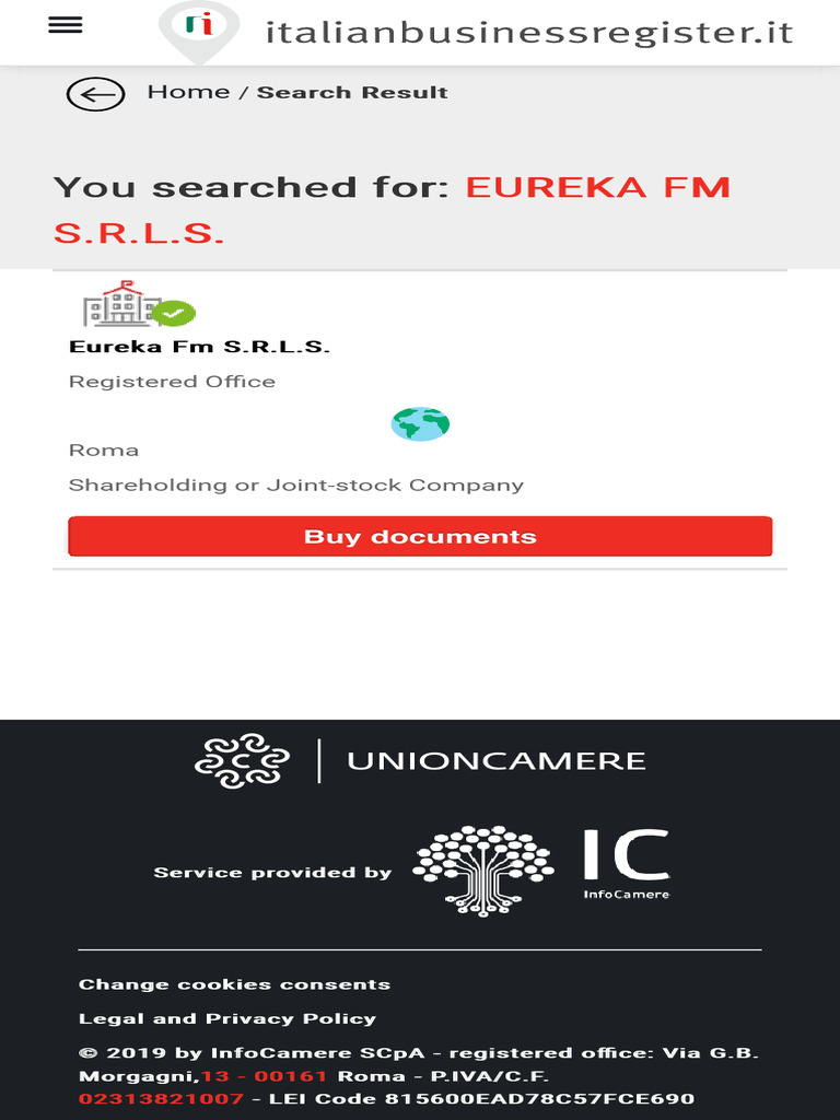 Research Italian Business Register | PDF