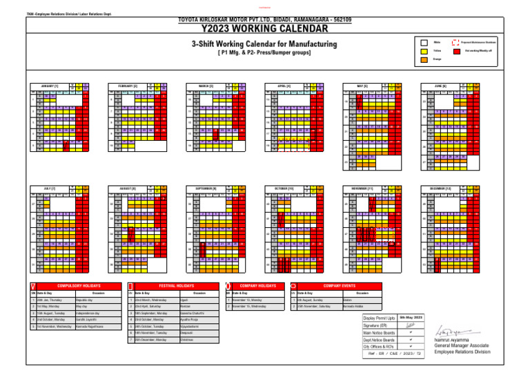 2023 Working Calendar for TKM | PDF | Festival | Observances