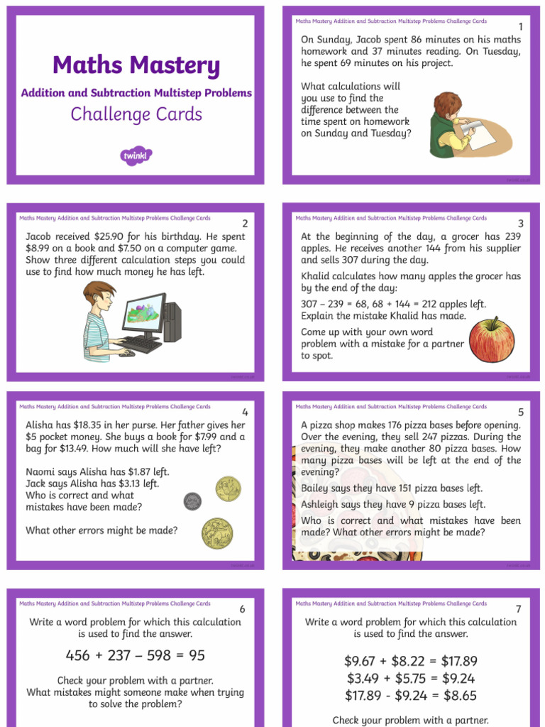 Worded Problems - Externsion Task | PDF