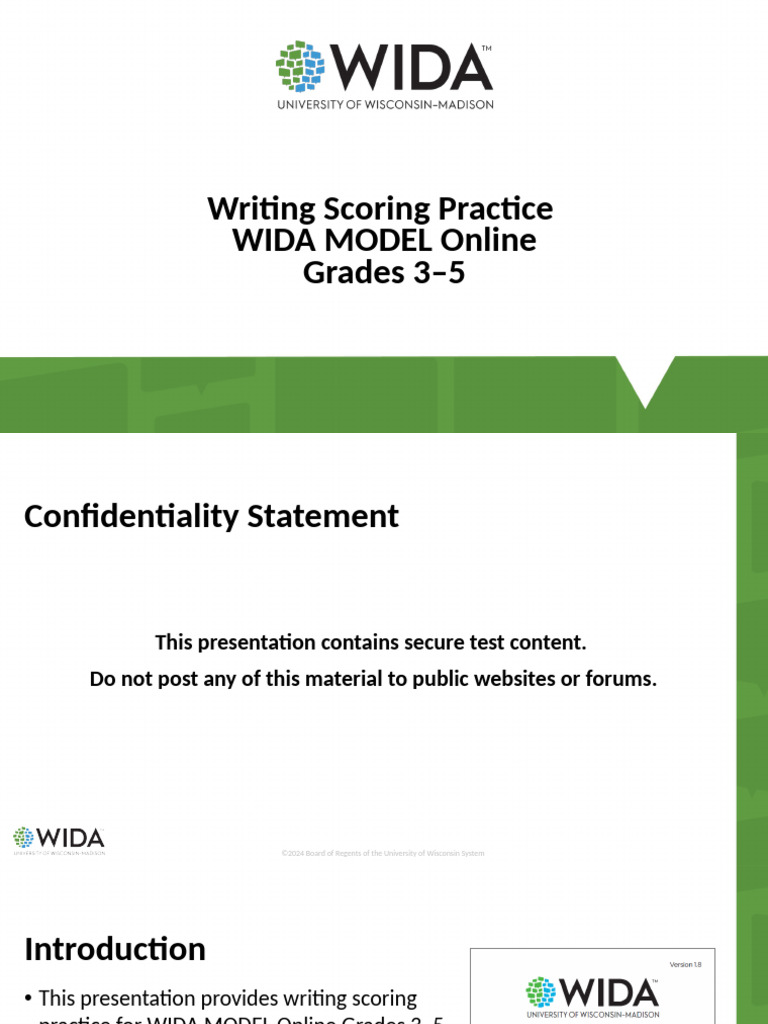 Writing Scoring Practice - MODEL Online Grades 3-5 | PDF | Vocabulary ...