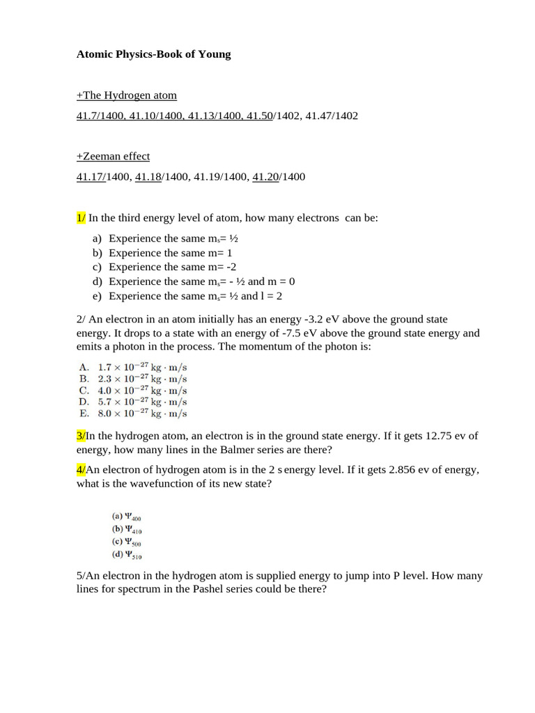 Eleventh Day-Atomic Physics1 | PDF