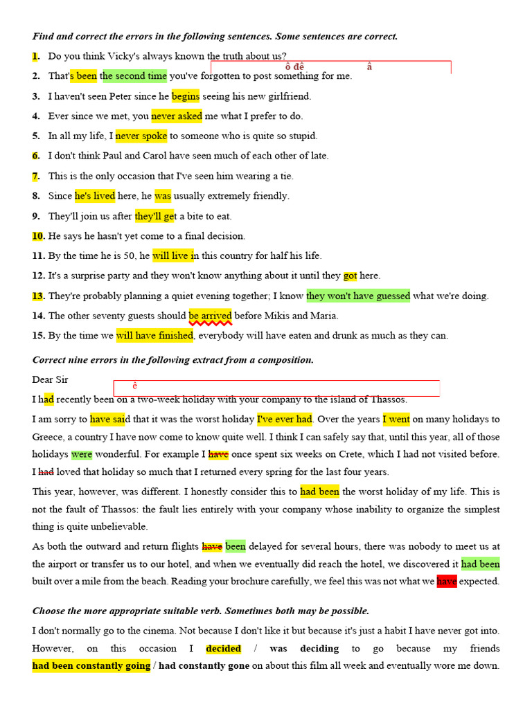 2. Tenses - Extra | PDF