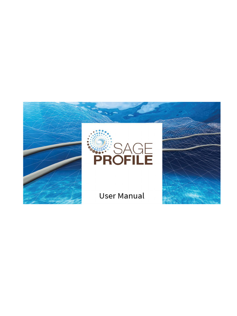SAGE Profile 3.0 User Manual | PDF | Computer File | Contour Line