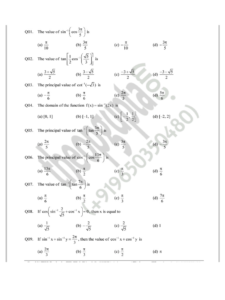 Matrices, Determinants, ITF | PDF
