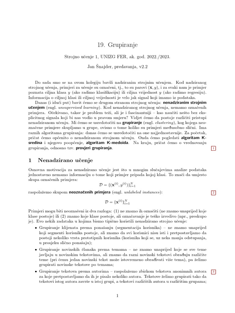 SU1 2022 P19 Grupiranje | PDF